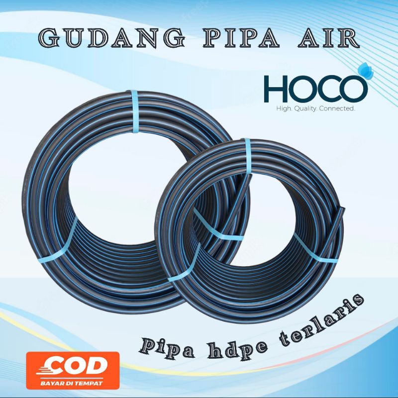 Jual pipa hdpe atau selang air hdpe 1/2 inch pn 10 panjang per 10 meter ...
