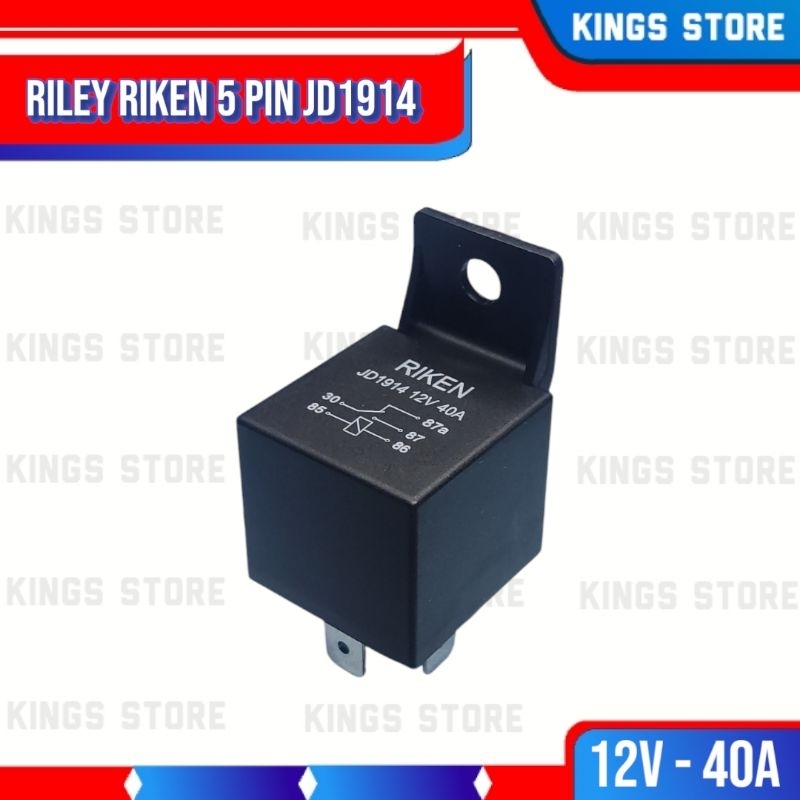 Jual Relay Klakson motor/mobil 12v-40a 5 kaki RIKEN JD 1914/Riley 12V ...