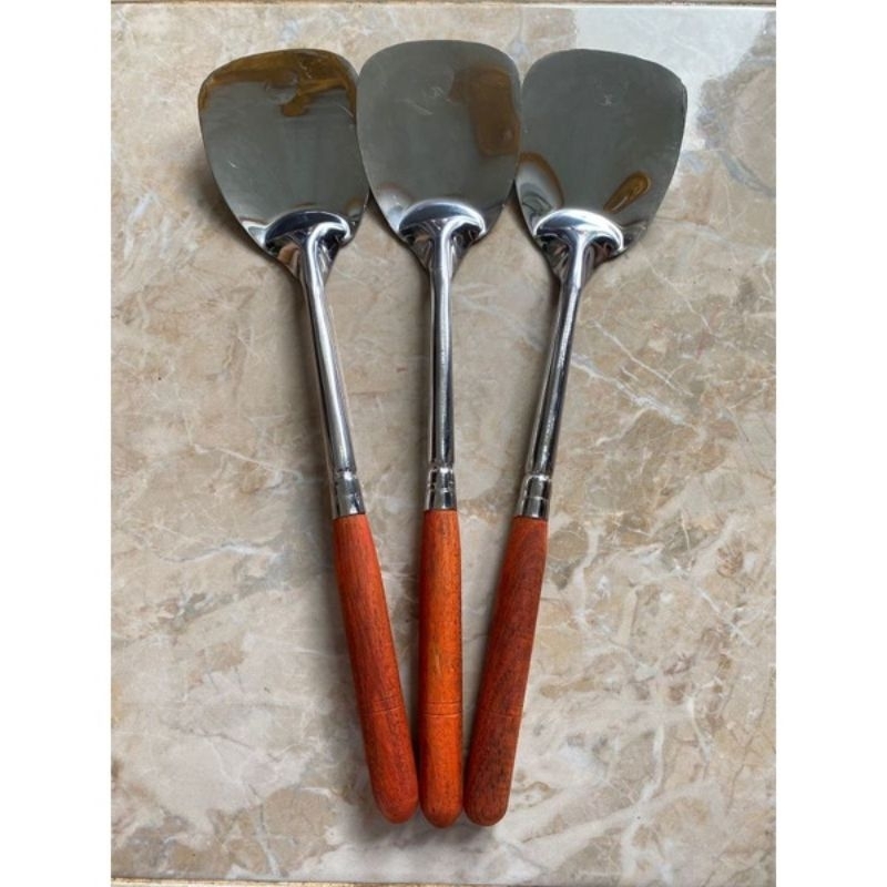 Jual SOTIL GAGANG KAYU BESAR /SOTEL BESAR GAGNG KAYU /SPATULA STAINLIS ...