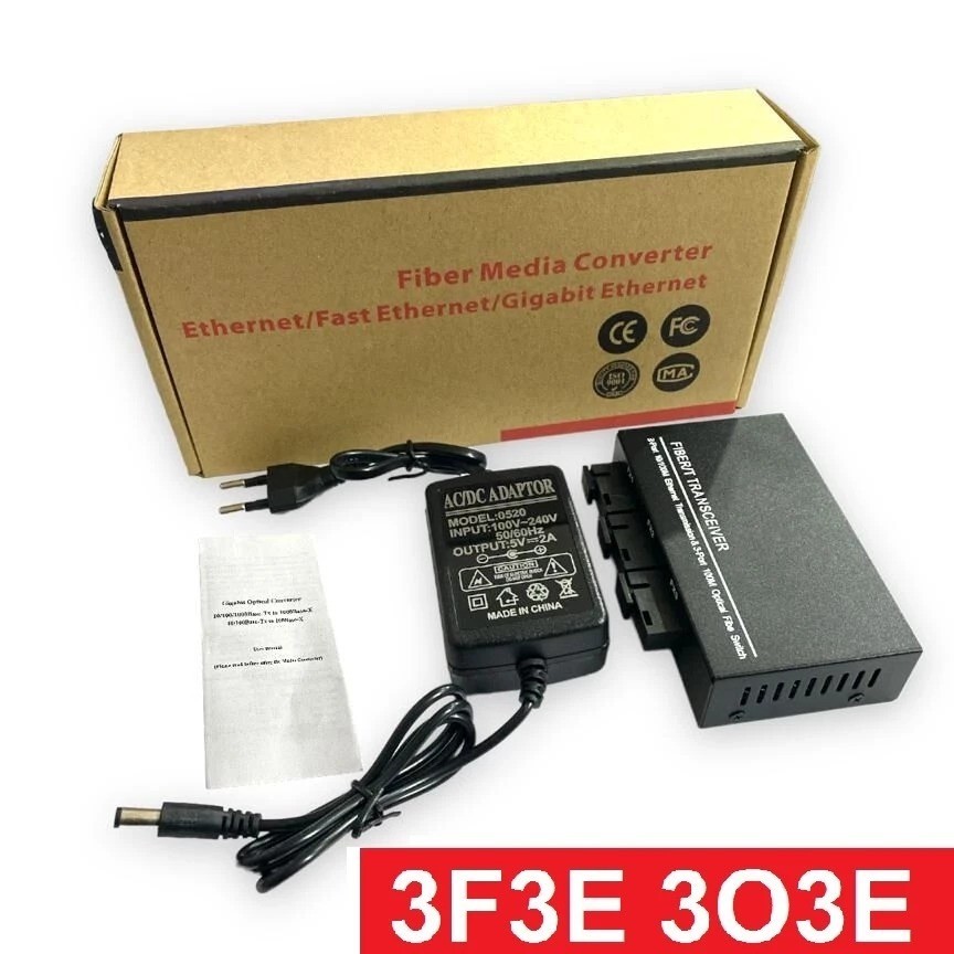 Jual Media Converter Fiber Ethernet Switch 3F3E Optik 3FO 3LAN Fiber ...
