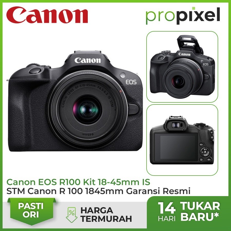 Jual Canon EOS R100 Kit 18-45mm IS STM Canon R 100 1845mm Garansi Resmi ...