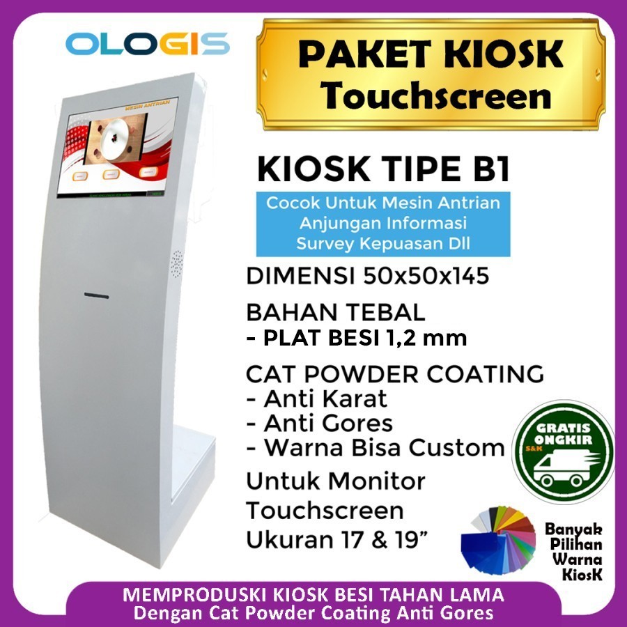 Jual Box Mesin Antrian Casing Kiosk dengan Monitor Touchscreen Free ...