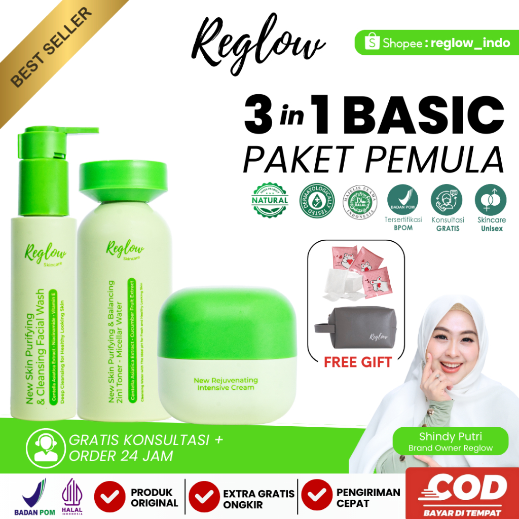 Jual [BISA COD] REGLOW Glow Skin Treatment Skincare Original Glowing ...