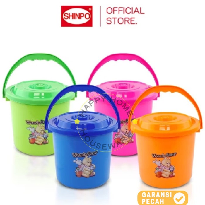 Jual SHINPO Ember Plastik Dengan Tutup Deluxe | Water Bucket Ember Air ...