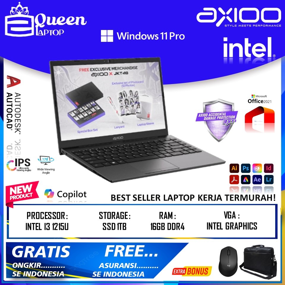 Jual Laptop Axioo Mybook Hype JKT48 Intel i3 1215U Ram 16GB 1TB SSD 14 Fhd Windows 11 | Shopee ...