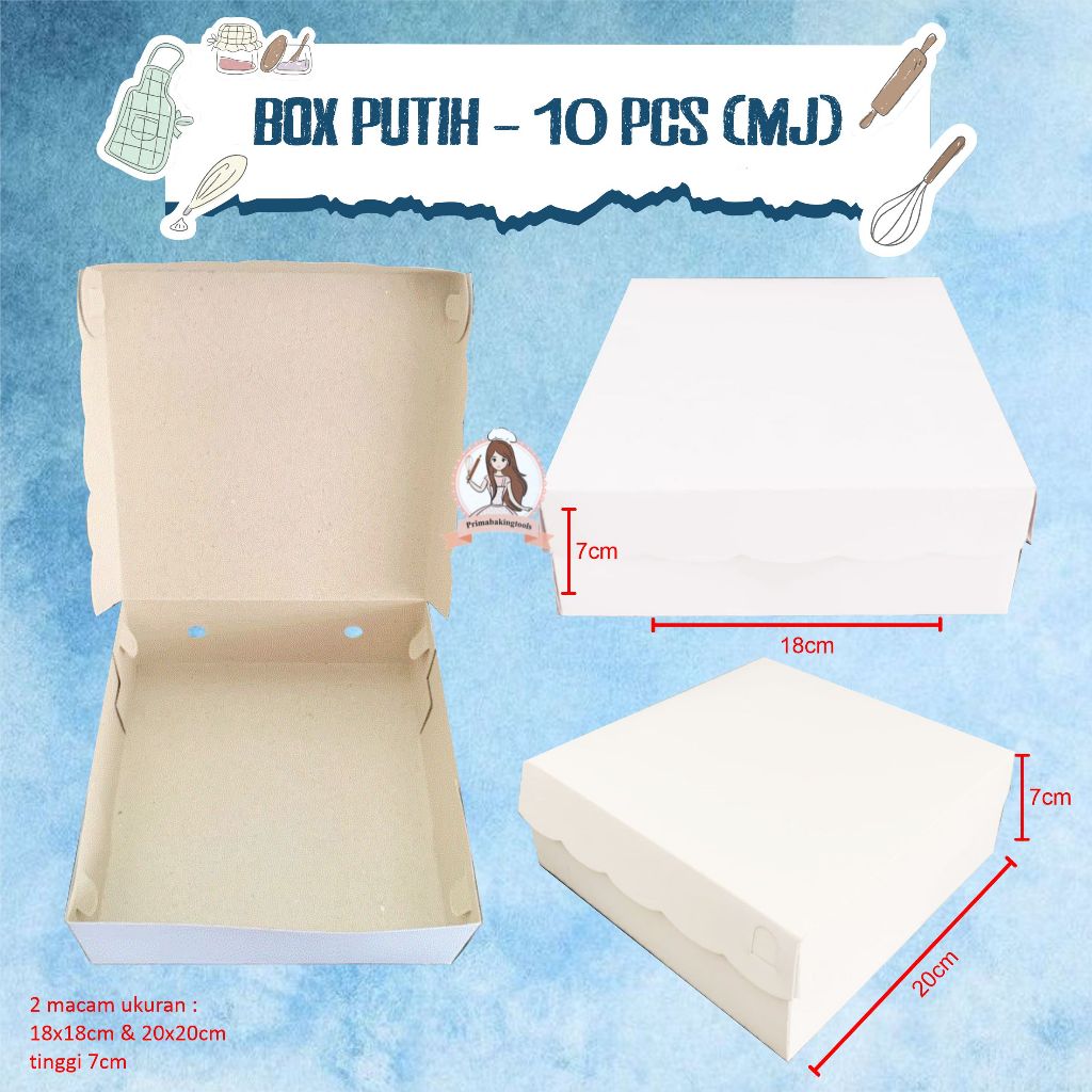 Jual box kue putih - box berkat putih - box nasi | Shopee Indonesia