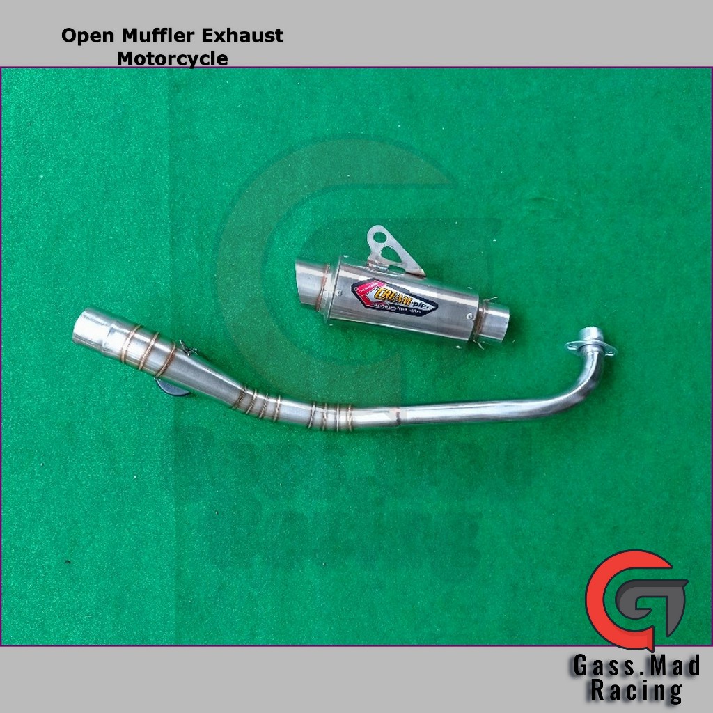 Jual Gas Mad Racing Open Muffler Exhaust Paip Creampie Pipe Neck Sleep ...