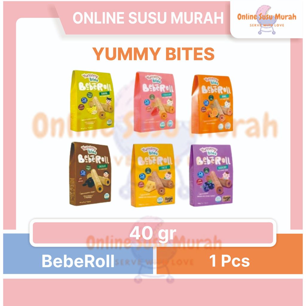 Jual YUMMY BITES BEBEROLL 40GR SNACK ANAK 40 GR BEBE ROLL PRLA | Shopee ...