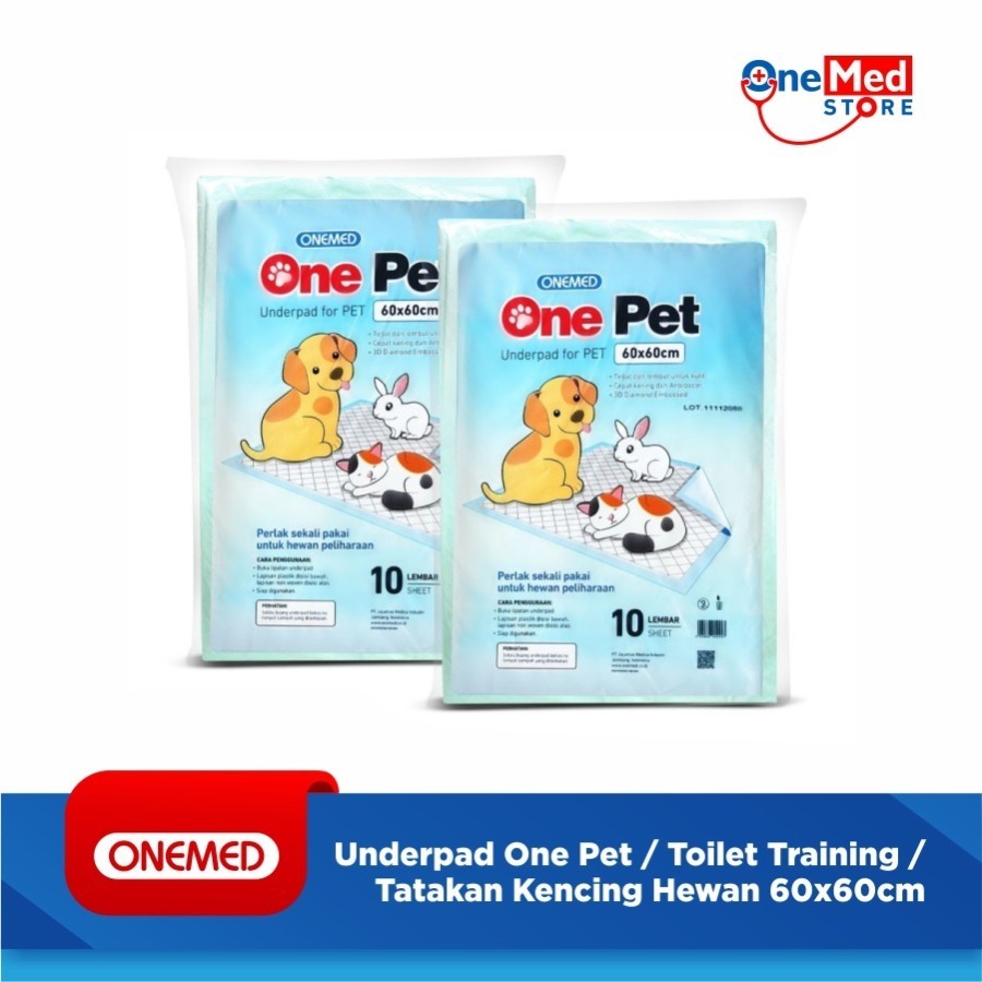 Jual OneMed Underpad Hewan 60x60 OneMed One Pack isi 10PC / OTO ...