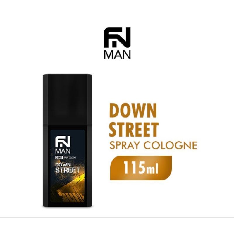 Jual FN Man Body Spray Cologne 2in1 Down Street 115ml | Shopee Indonesia
