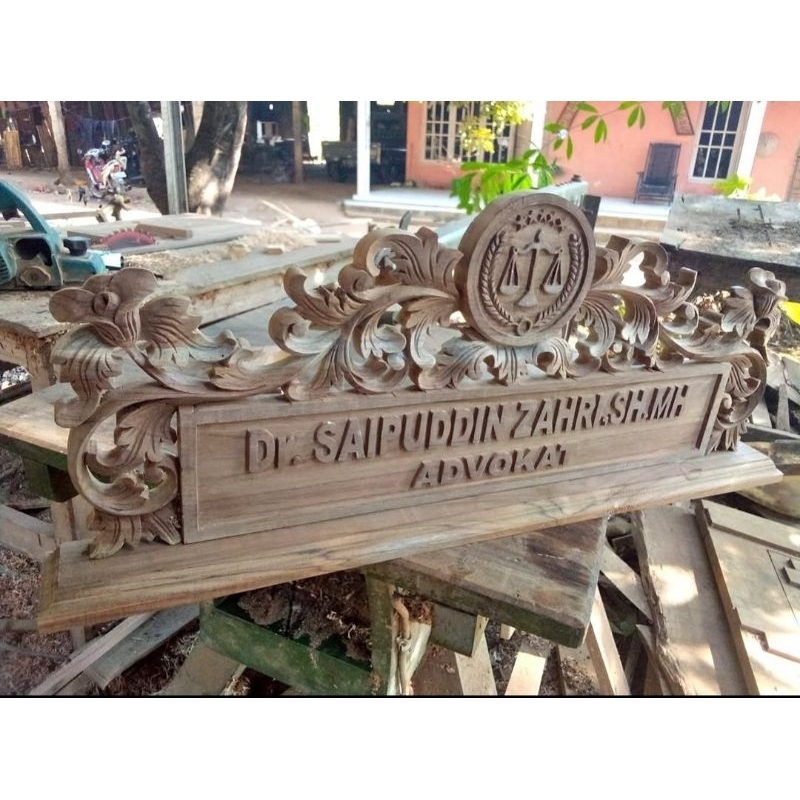 Jual Papan Nama Logo Ukiran Kayu Jati | Shopee Indonesia