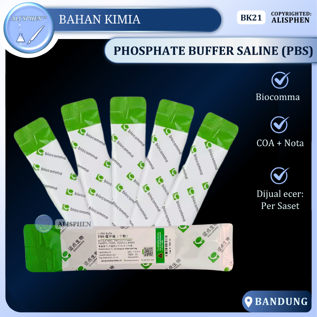 Jual [BK21] PBS Phosphate Buffer Saline bubuk untuk 1 Liter | Biocomma ...