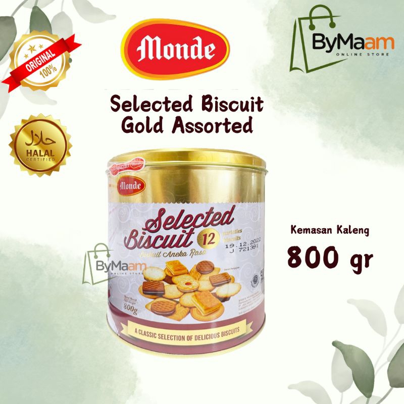 Jual MONDE Selected Biscuit Gold Assorted Kaleng 800 gr | Selection ...