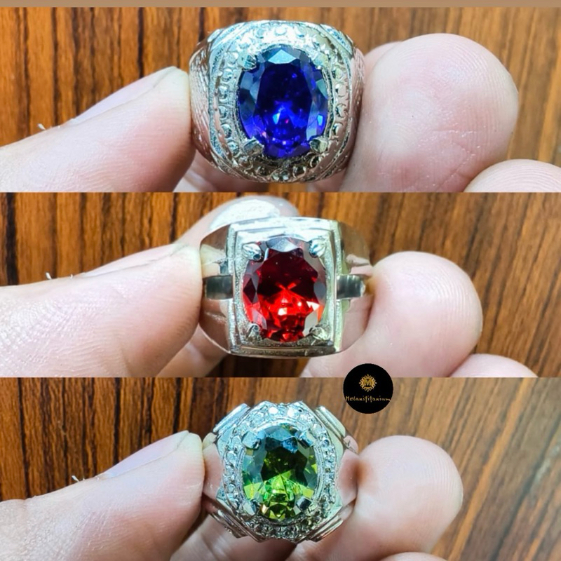 Jual Cincin Batu American Diamond Oval Cut 8x10mm Ring Alpaka Gigi ...