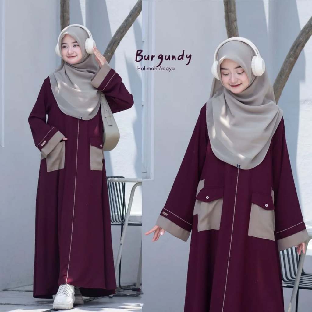 Jual Halimah Abaya Remaja / Abaya Anak Perempuan Bahan Crinkle Airflow ...