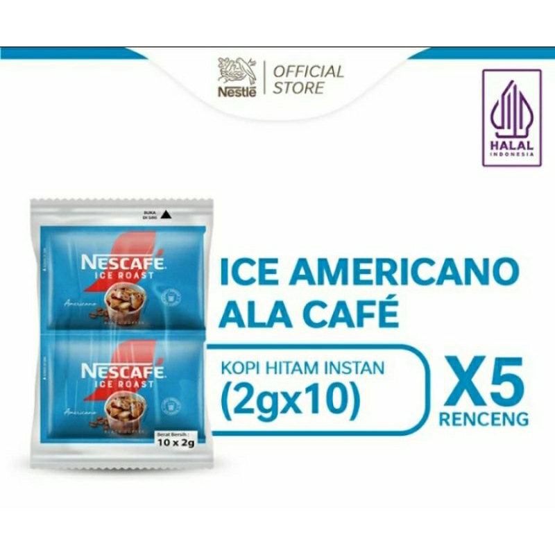 Jual Nescafe Ice Roast Kopi Hitam Instan (10 x 2g) X PAKET ISI 50 ...