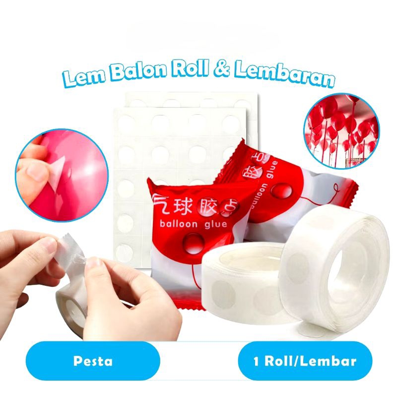 Jual glue dot / lem dot lembaran dan roll / lem balon | Shopee Indonesia