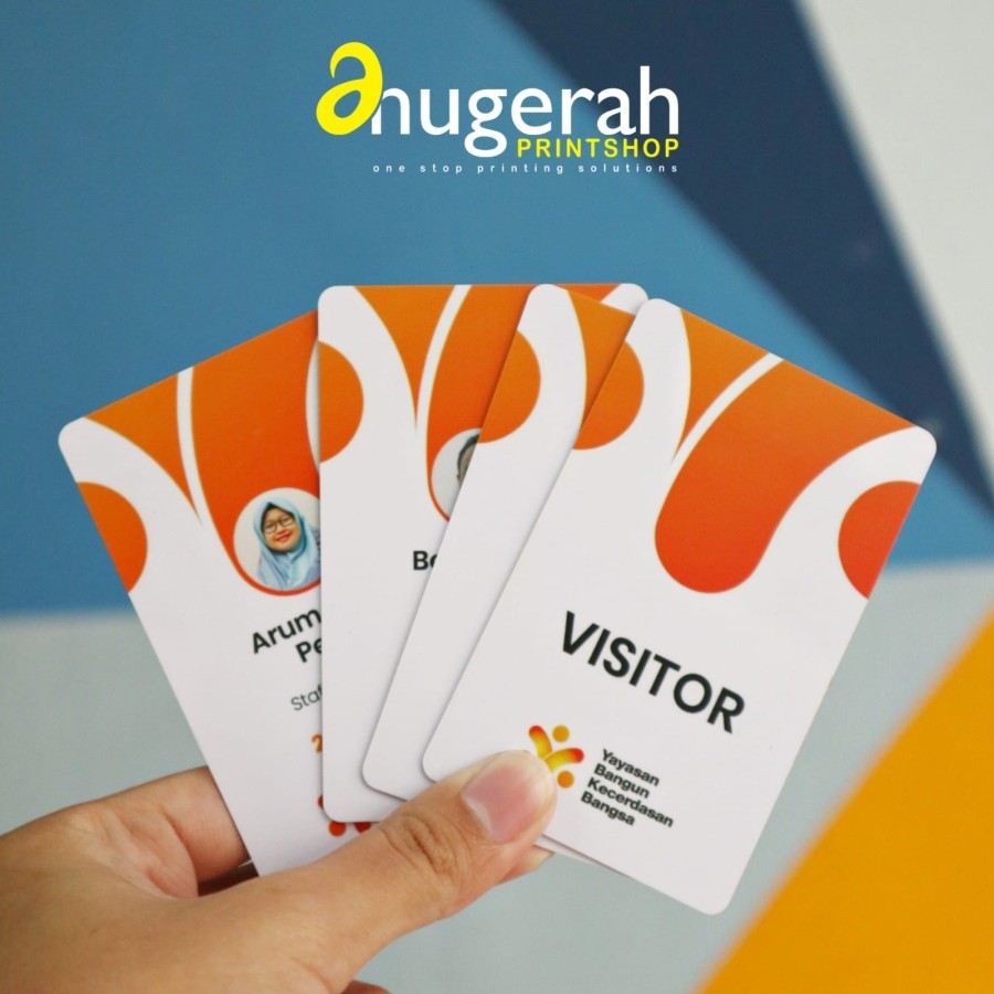 Jual Cetak ID Card Print UV Custom Murah / Cetak Name Tag PVC Custom / Pelajar / Karyawan Custom ...