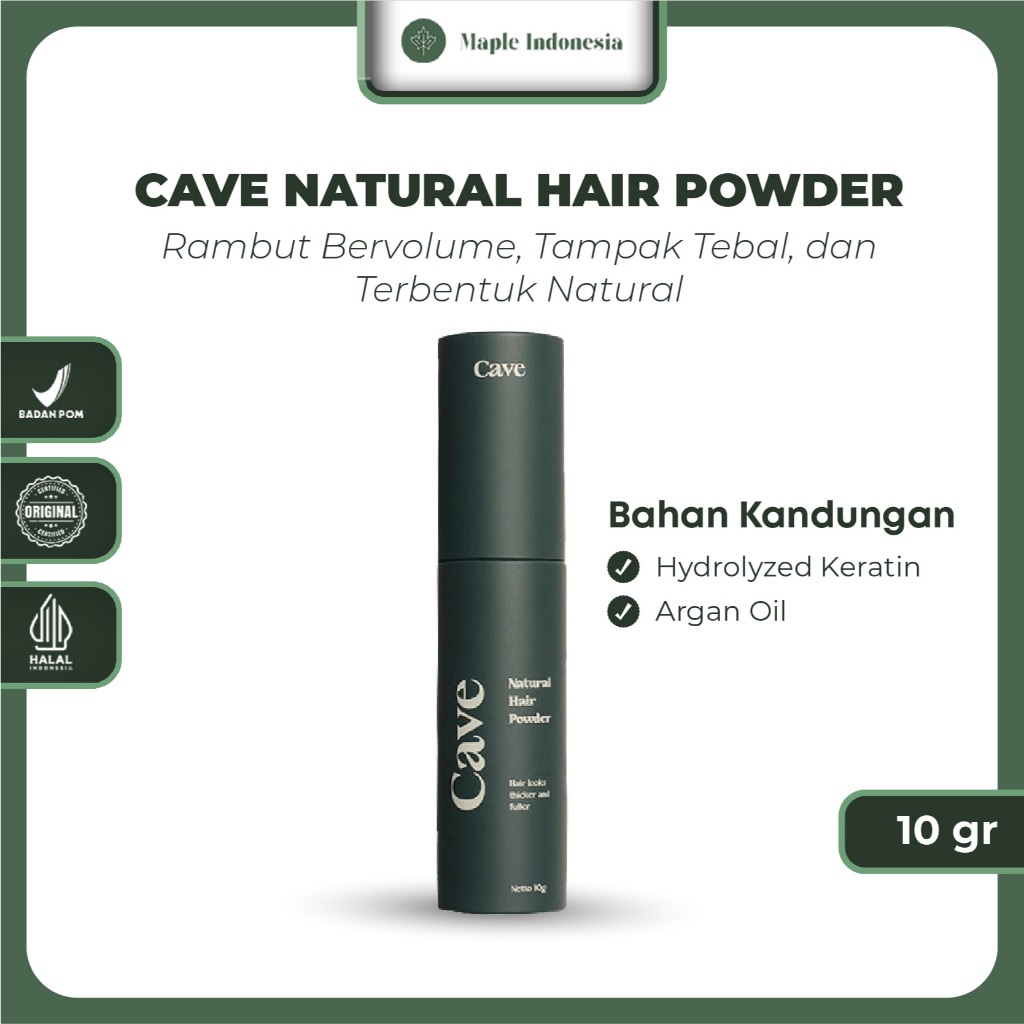 Jual Cave Natural Hair Powder 10 gr - Membuat Rambut Lebih Bervolume ...