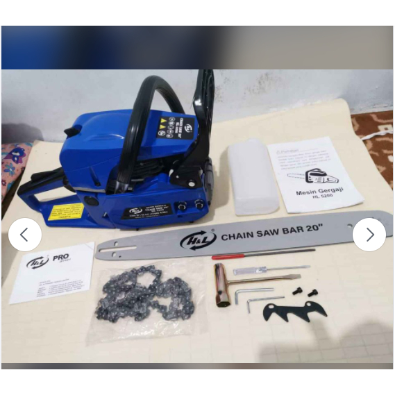 Jual Mesin Chain Saw 20" HL 5200 2Tak Gergaji Listrik Potongan Pohon Kayu | Shopee Indonesia