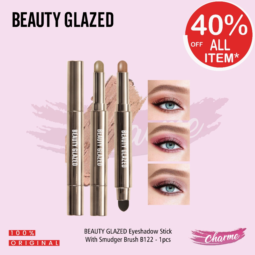 Jual (READY & ORI) Beauty Glazed Eyeshadow Stick With Smudger Brush ...