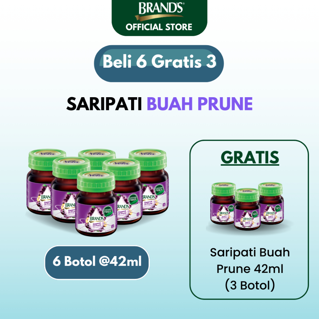 Jual [Beli 6 Gratis 3] BRAND'S Saripati Buah Prune 42ml - 6 Botol ...