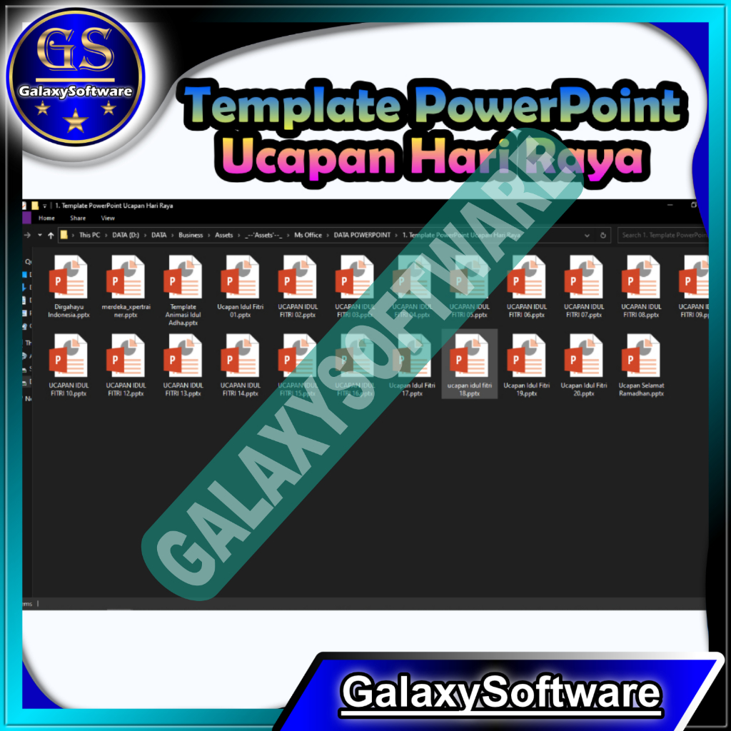 Jual 1). Template PowerPoint Ucapan Hari Raya - GalaxySoftware | Shopee ...