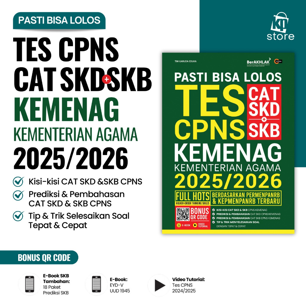 Jual Kawan Pustaka - Buku PASTI BISA LOLOS Tes CPNS CAT SKD + SKB ...