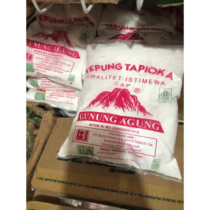 Jual TEPUNG TAPIOKA GUNUNG AGUNG 500 GRAM | Shopee Indonesia
