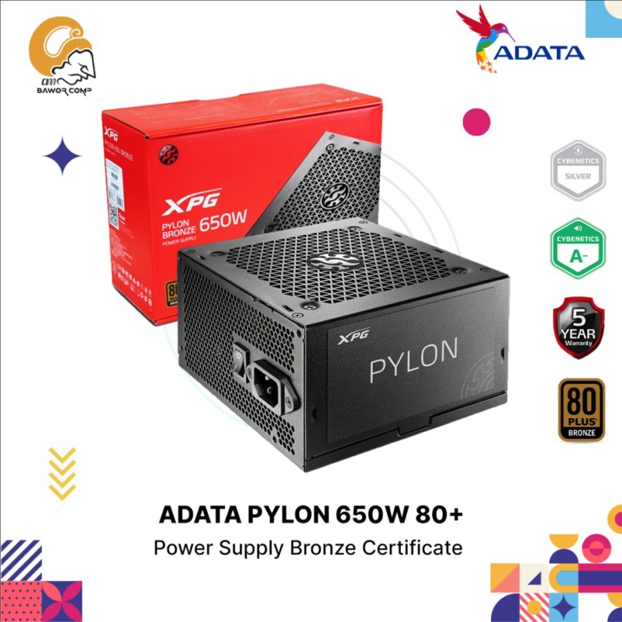 Jual Power Supply ADATA PYLON 650 - 650W 80+ BRONZE | PSU 650 Watt ...