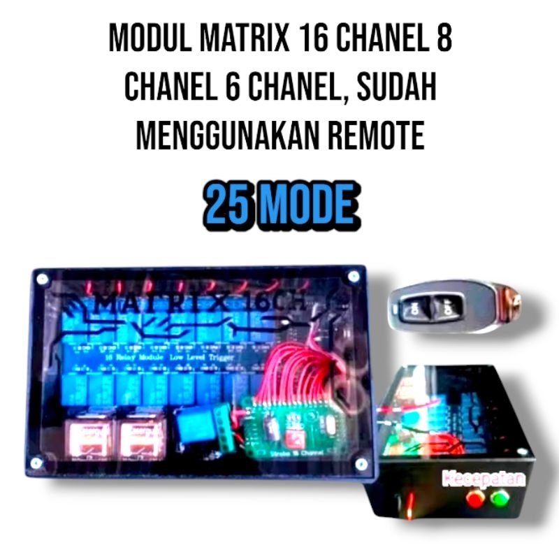 Jual MODUL MATRIX 25 MODE SUDAH PAKAI REMOTE SPEED BISA DIATUR 12 VOLT ...