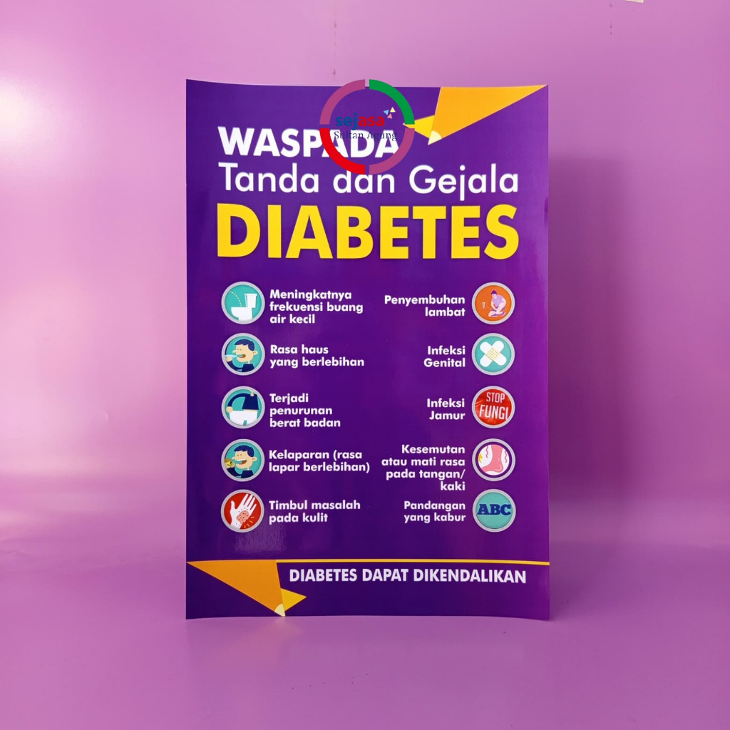 Jual Poster Waspada Tanda Dan Gejala Diabetes | Poster Diabetes Dapat ...
