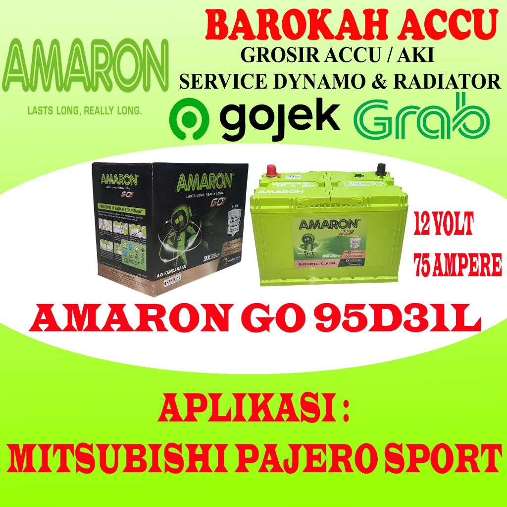 Jual AKI MOBIL AMARON GO 95D31L , 75 AH | Shopee Indonesia