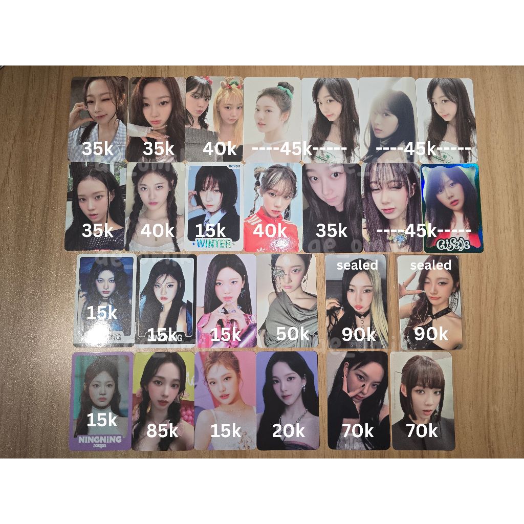 Jual PC aespa KARINA GISELLE WINTER NINGNING TC Photocard Trading Card | Shopee Indonesia