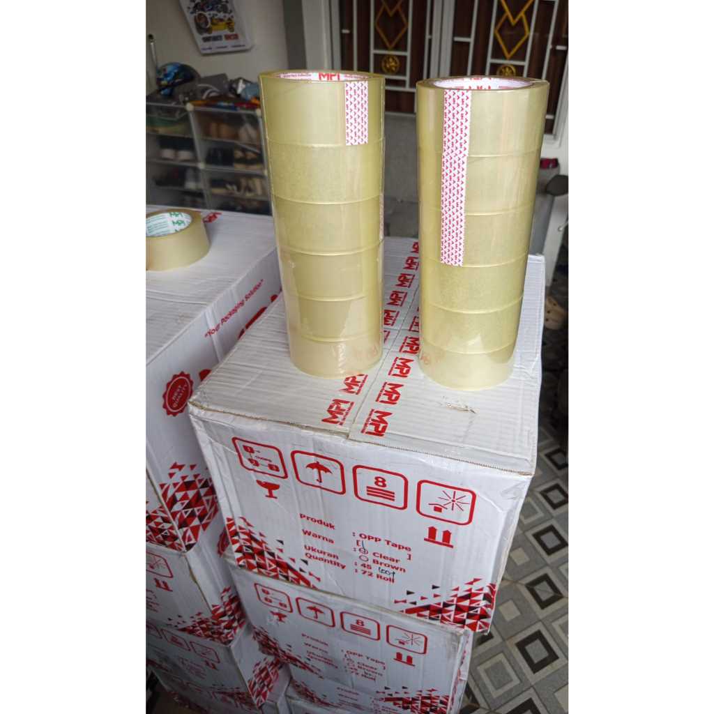 Jual 1 SLOP (ISI 6 PCS) Lakban Bening Tebal MPI 45 mm x 90 yard - Lakban Packing PALING MURAH ...