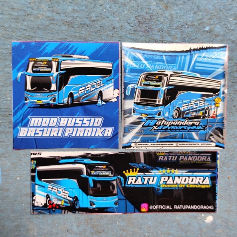 Jual Stiker bus RATU PANDORA isi 3 stiker bis bus msm Asyrof fadel Ratu ...