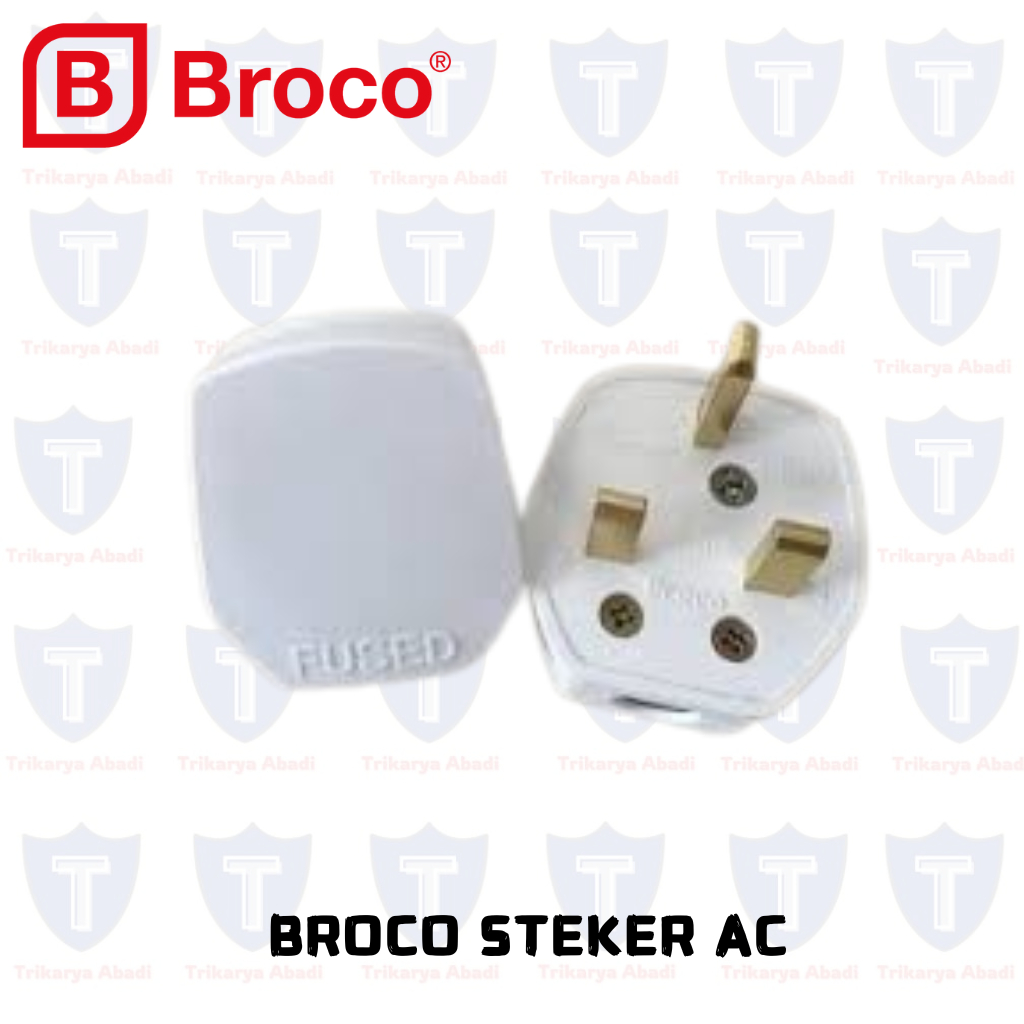 Jual BROCO STEKER AC PUTIH / STEKER AC KAKI TIGA / STEKER KAKI TIGA ...