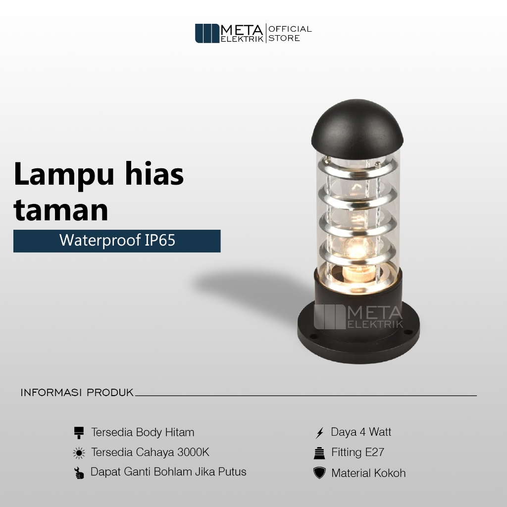 Jual Lampu hias taman outdoor bulat lampu pilar minimalis | Shopee ...