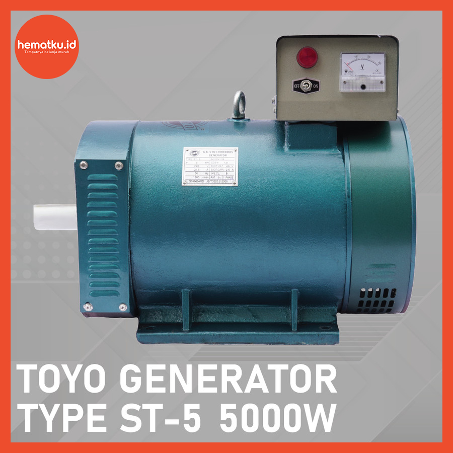 Jual Toyo ST - 5 Dinamo Genset 5kW 1 Phase Untuk Mengubah Energi ...