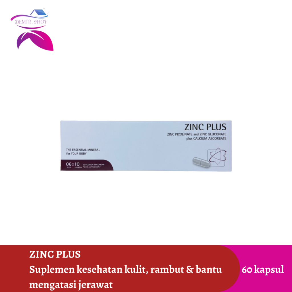 Jual Zinc Plus Box 60 Kapsul Suplemen Kesehatan Kulit & Rambut ...