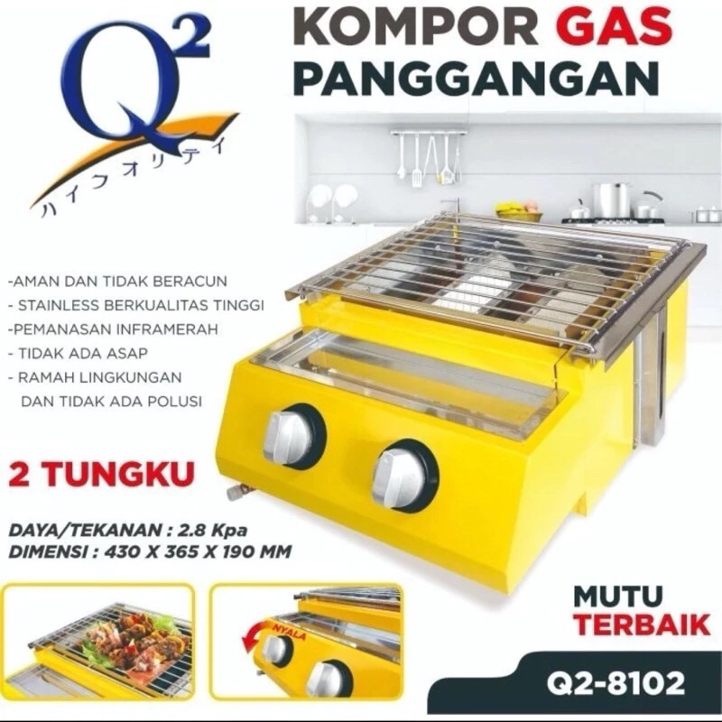 Jual Kompor Gas Panggangan 2Tungku / Kompor Bakso Bakar Sosis Bakar ...
