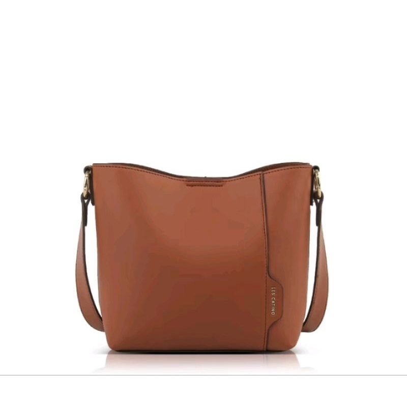 Jual Original Les Catino Tas Selempang Basil Crossbody - Moke Grey/Tan ...