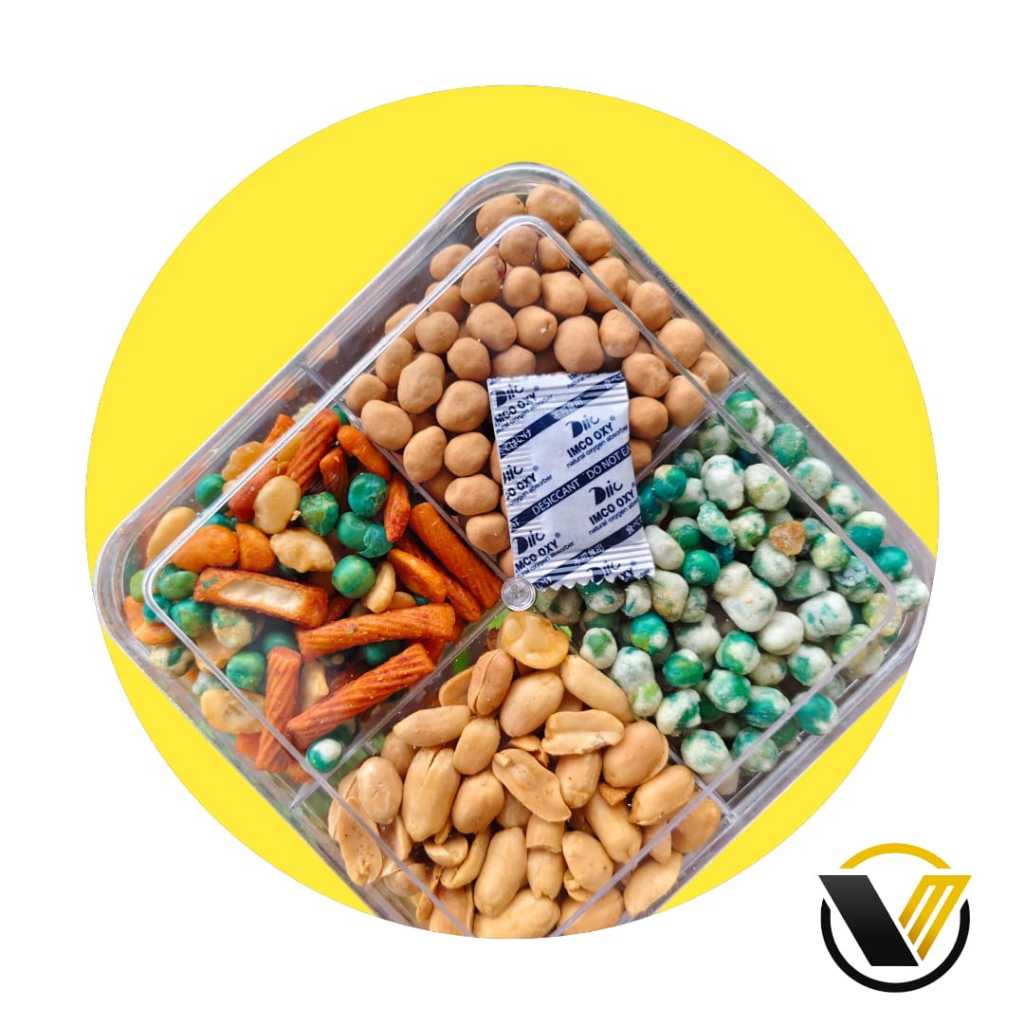 Jual Paket Kacang Mix Toples 4 sekat | Shopee Indonesia