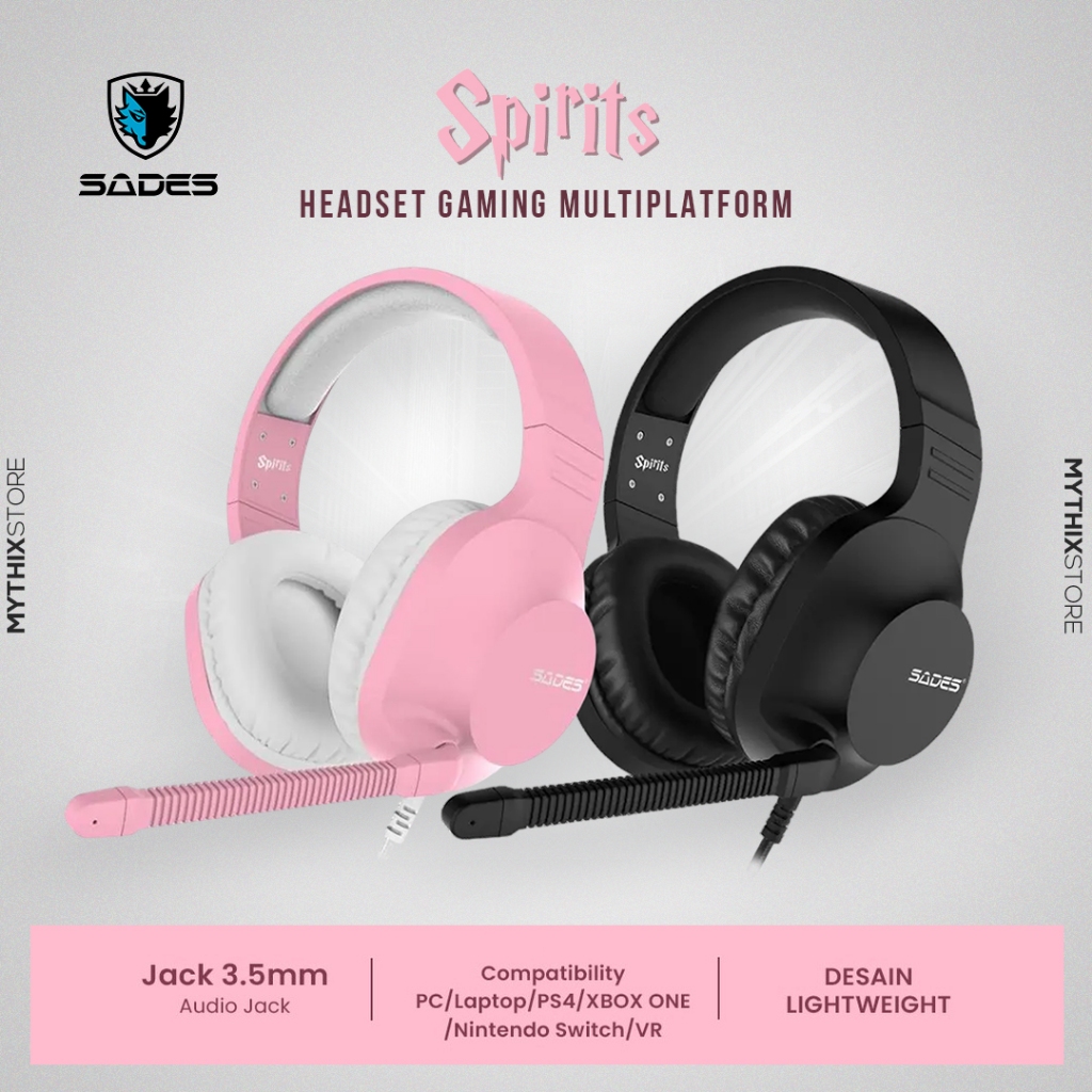 Jual Sades SPIRITS Headset Gaming Multi Platform Lightweight For PC PS4 ...