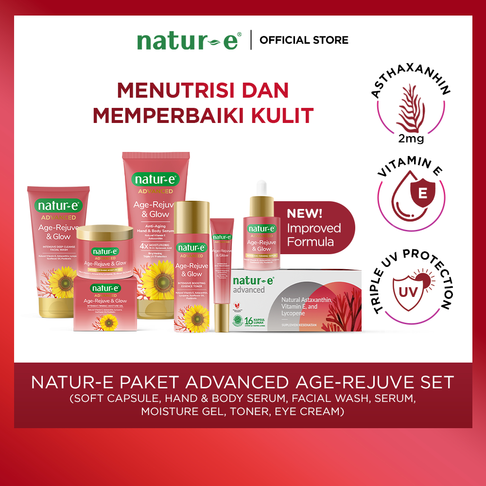 Jual Natur-E Paket Advanced Age-Rejuve Set (Soft Capsule, Hand & Body ...