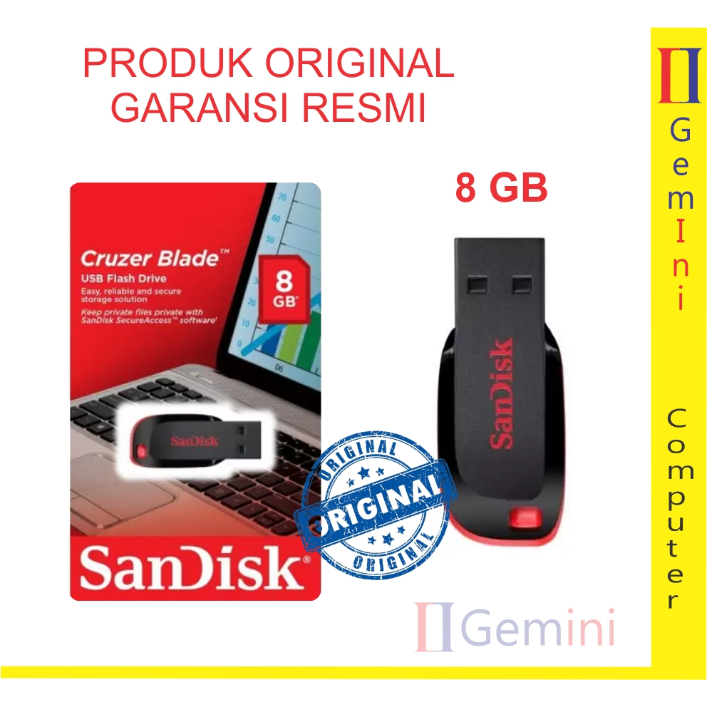 Jual Flash Disk Flashdisk FD SANDISK USB DRIVE Cruzer Blade 8 16 32 64 ...
