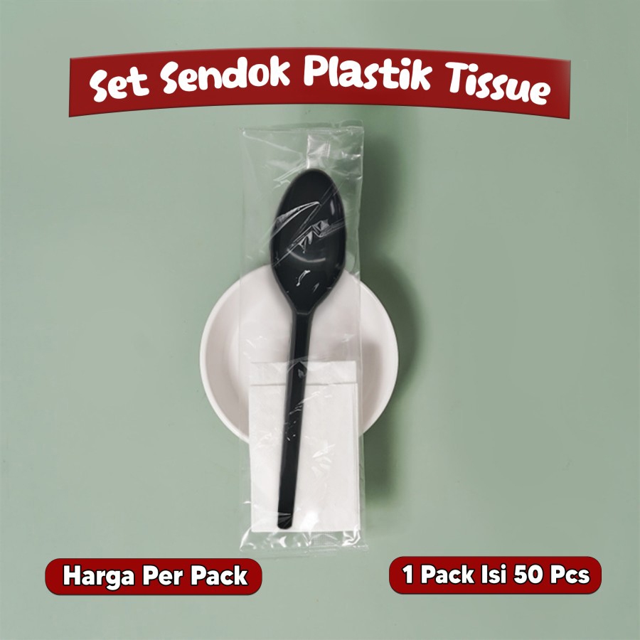 Jual Sendok Plastik - Tisue - Set - Cutlery Set - Sendok Catering ...
