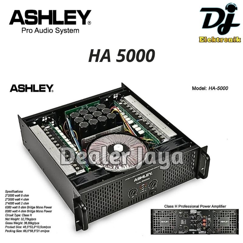 Jual Power Amplifier Ashley HA 5000 / HA5000 - 2 channel | Shopee Indonesia
