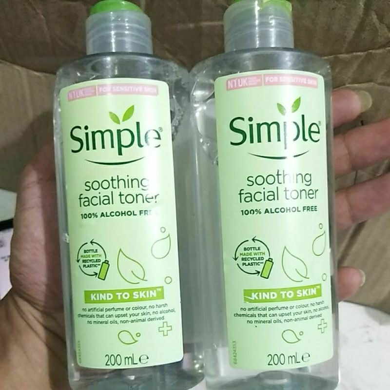 Jual Simple Soothing Facial Toner 100% Alcohol Free ukuran 200ml ...