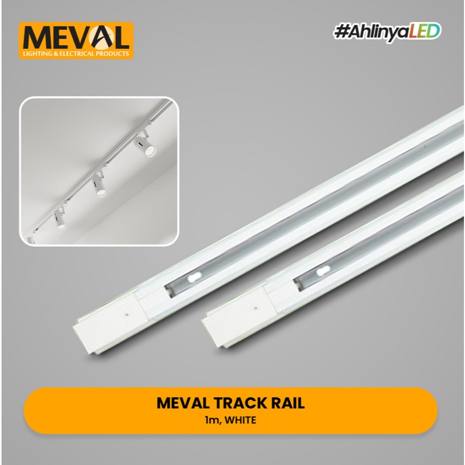 Jual MEVAL Track Rail Rel Lampu Sorot LED Spotlight SNI | Shopee Indonesia